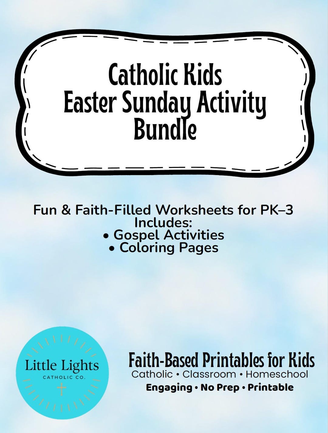 Catholic Kids Easter Sunday Activities | Children’s Liturgy Worksheets ...