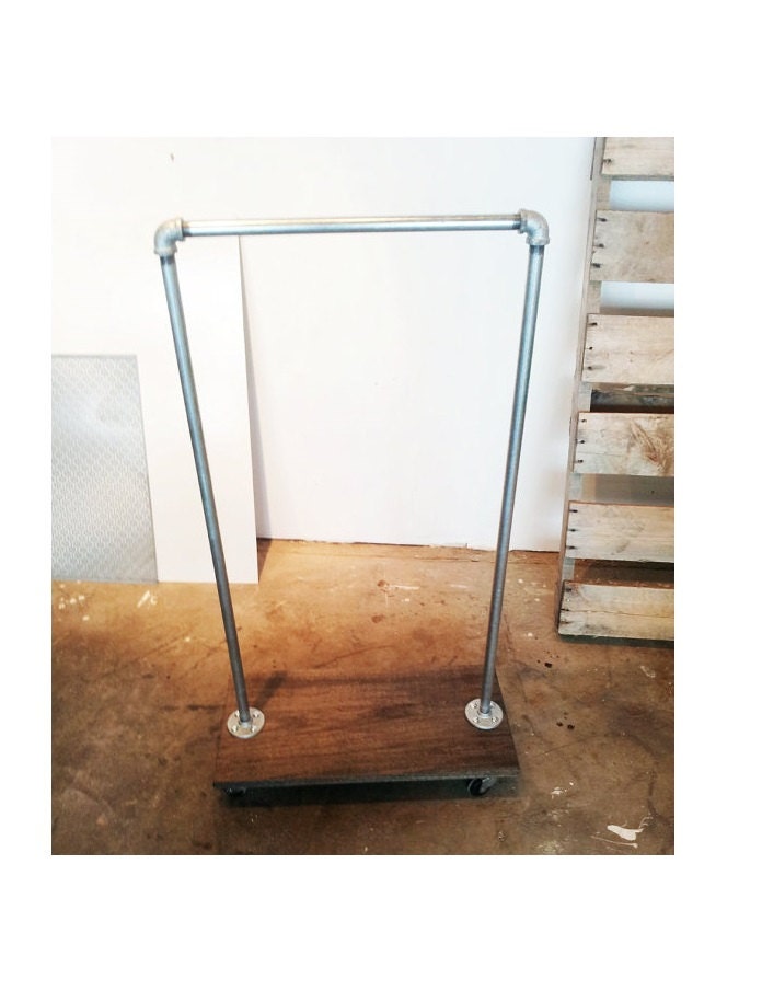 MINI SILVER RACK : Galvanized Steel Bolted Garment Rack with | Etsy