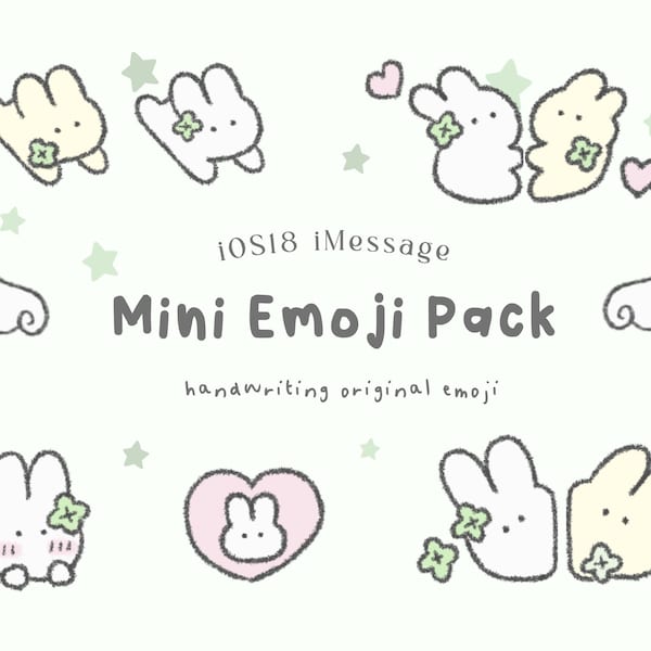 Emoji Bunny Stickers - Etsy