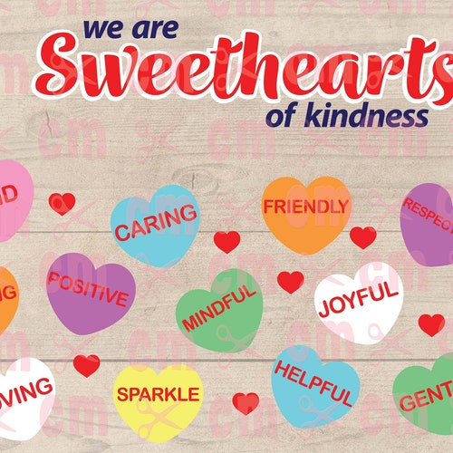 Sweethearts Bulletin Board Kindness Classroom Bulletin Board - Etsy