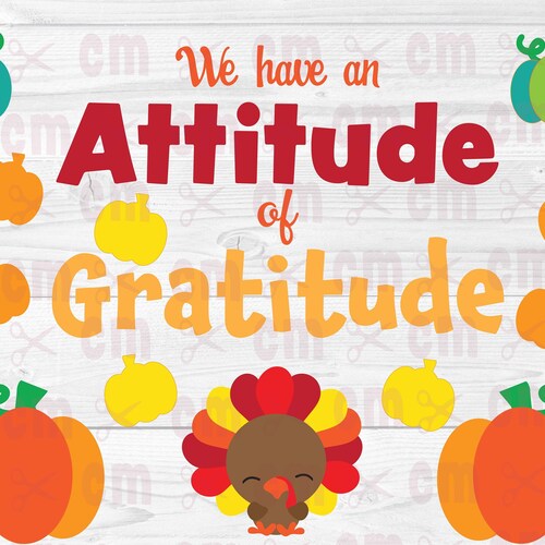 Thanksgiving Bulletin Board Fall Bulletin Board Attitude of - Etsy