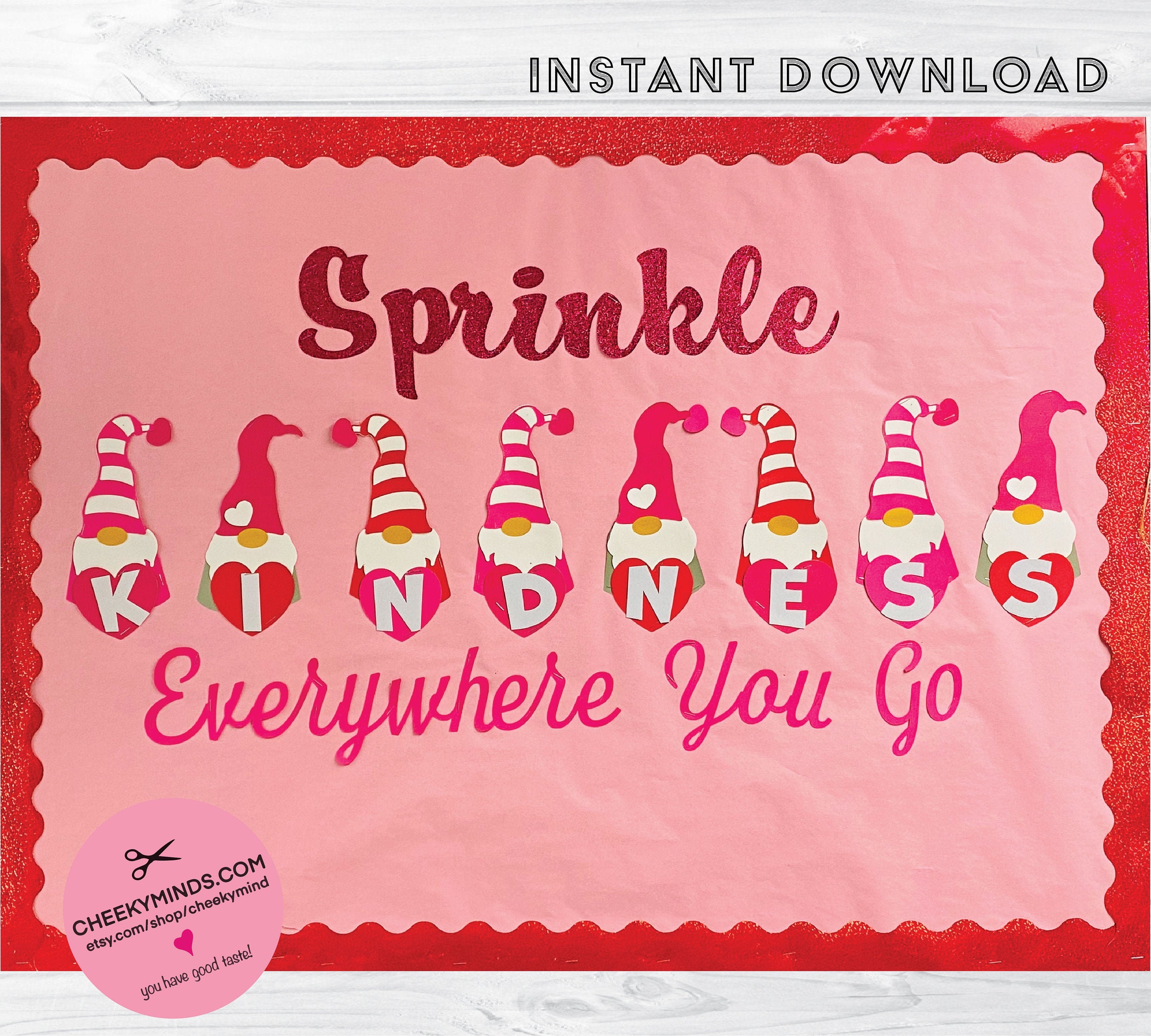 Valentine Gnomes Classroom Bulletin Board Layered and Flat - Etsy