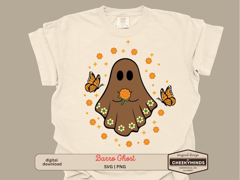 Barro Jarrito Ghost Design in PNG and SVG Sugar Skulls Day of the Dead ...