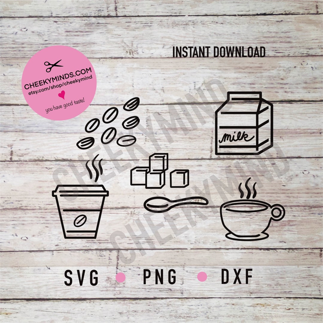 Coffee Time Bundle SVG DXF PNG - Etsy