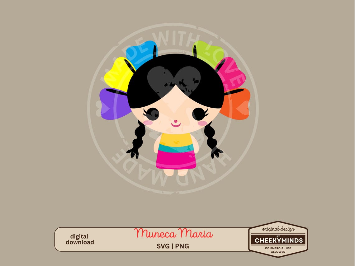 Muñeca Maria SVG | Mexican Rag Doll | Mexican Clipart | Mexican SVG ...