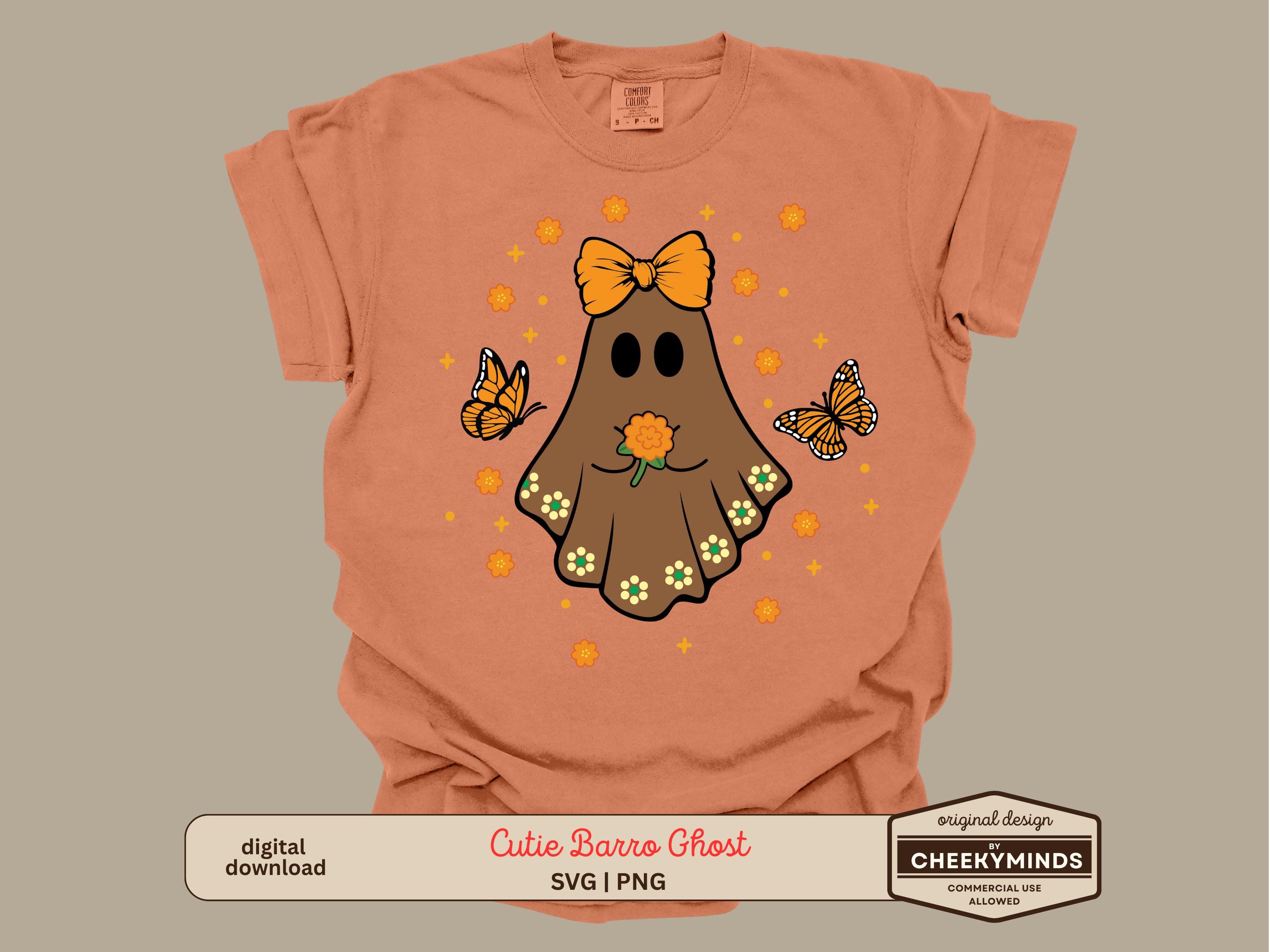 Cute Barro Ghost Design in PNG and SVG Sugar Skulls Day of the Dead and ...