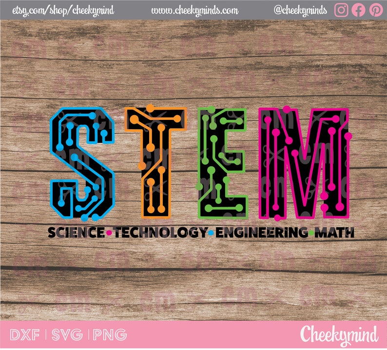STEM Svg Stem Logo Stem Circuit Logo Science Technology | Etsy