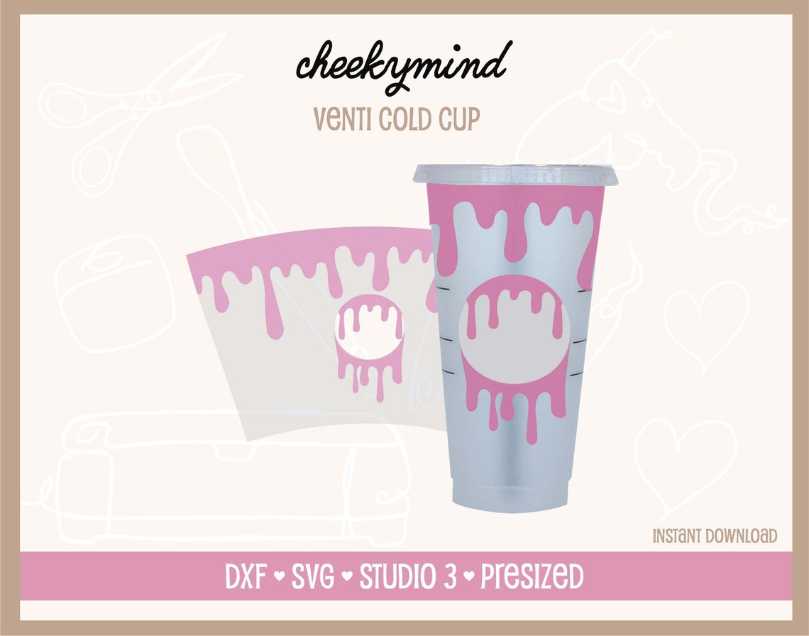 Drip SVG to Use on 24 Oz Cold Cup Tumbler Drip Wrap for Cold - Etsy