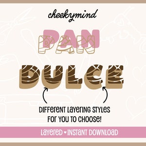 Concha Letters SVG Pan Dulce Font Cafecito and Chismes Letters for ...