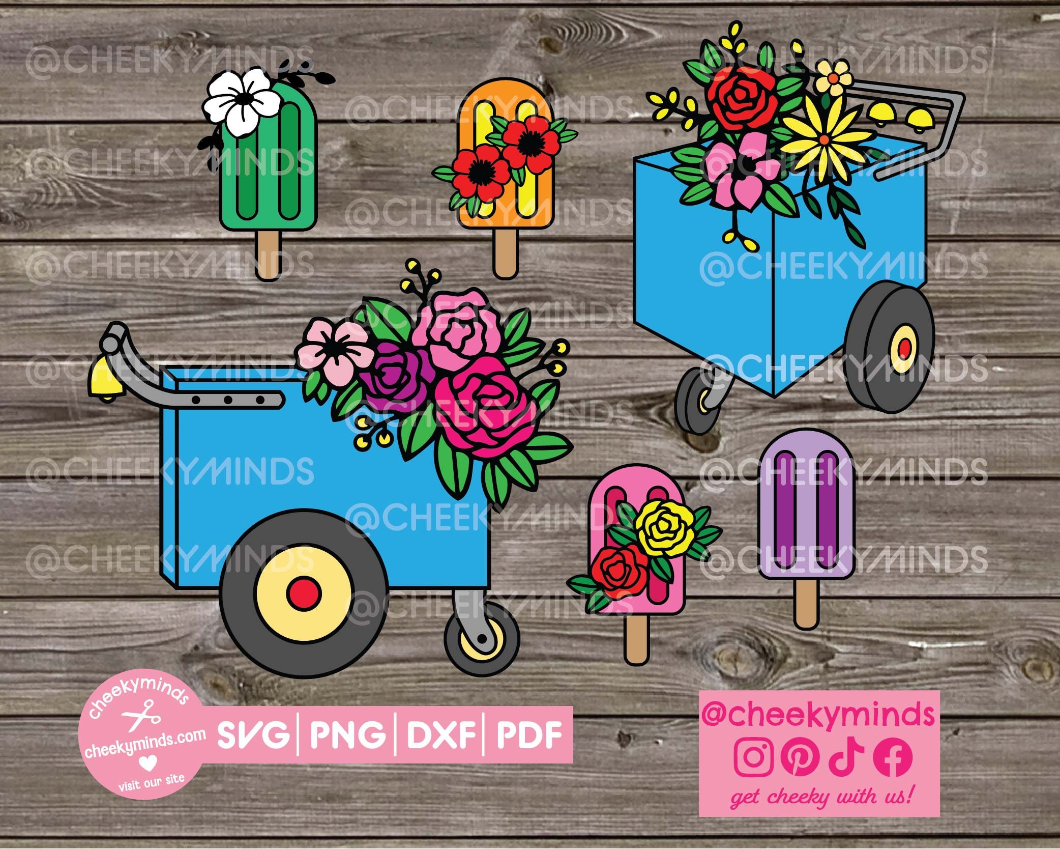 Paletero Cart SVG Paletas de Nieve SVG Set up for Layering | Etsy