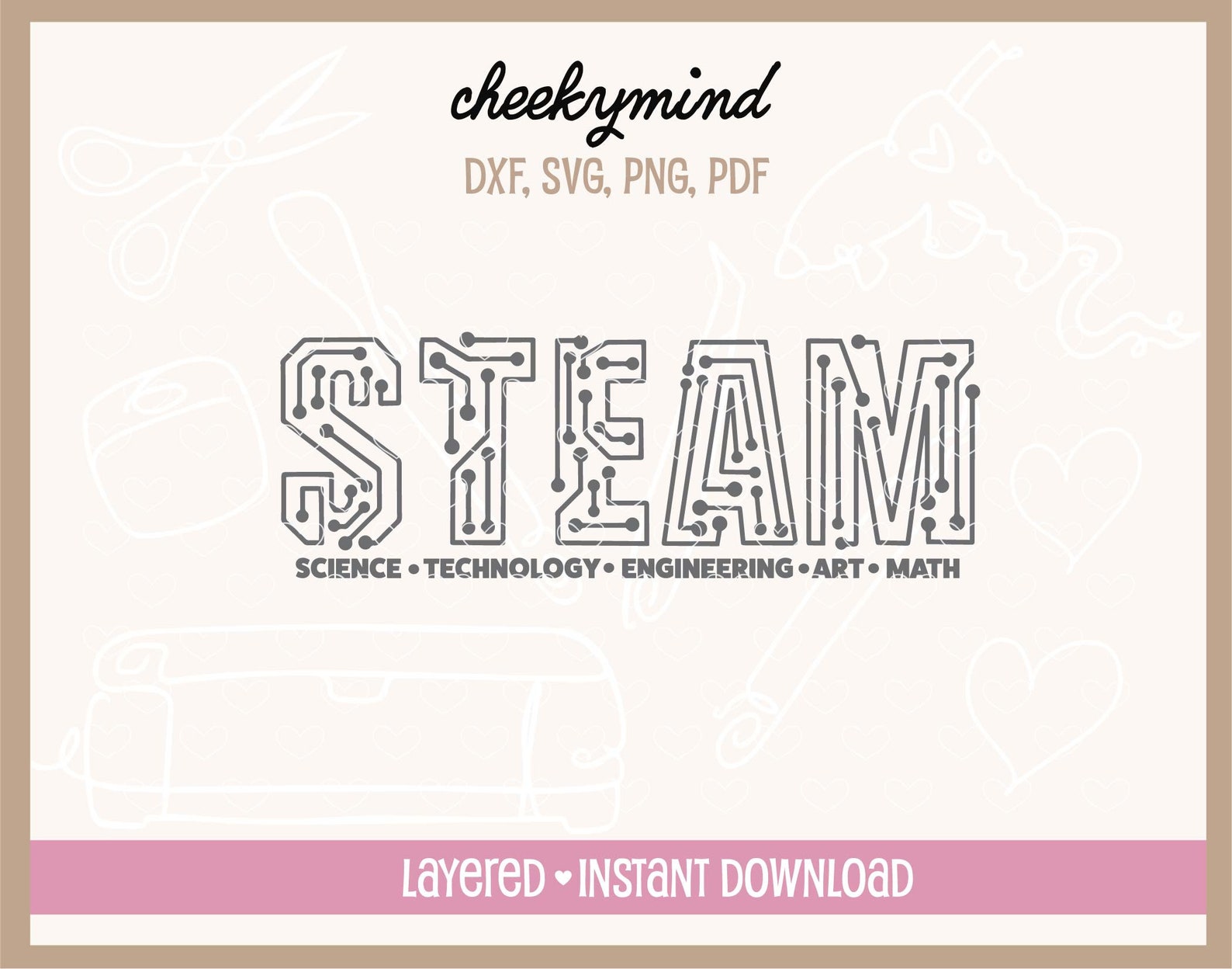 STEAM Svg Steam Logo Steam Circuit Logo Science Technology - Etsy