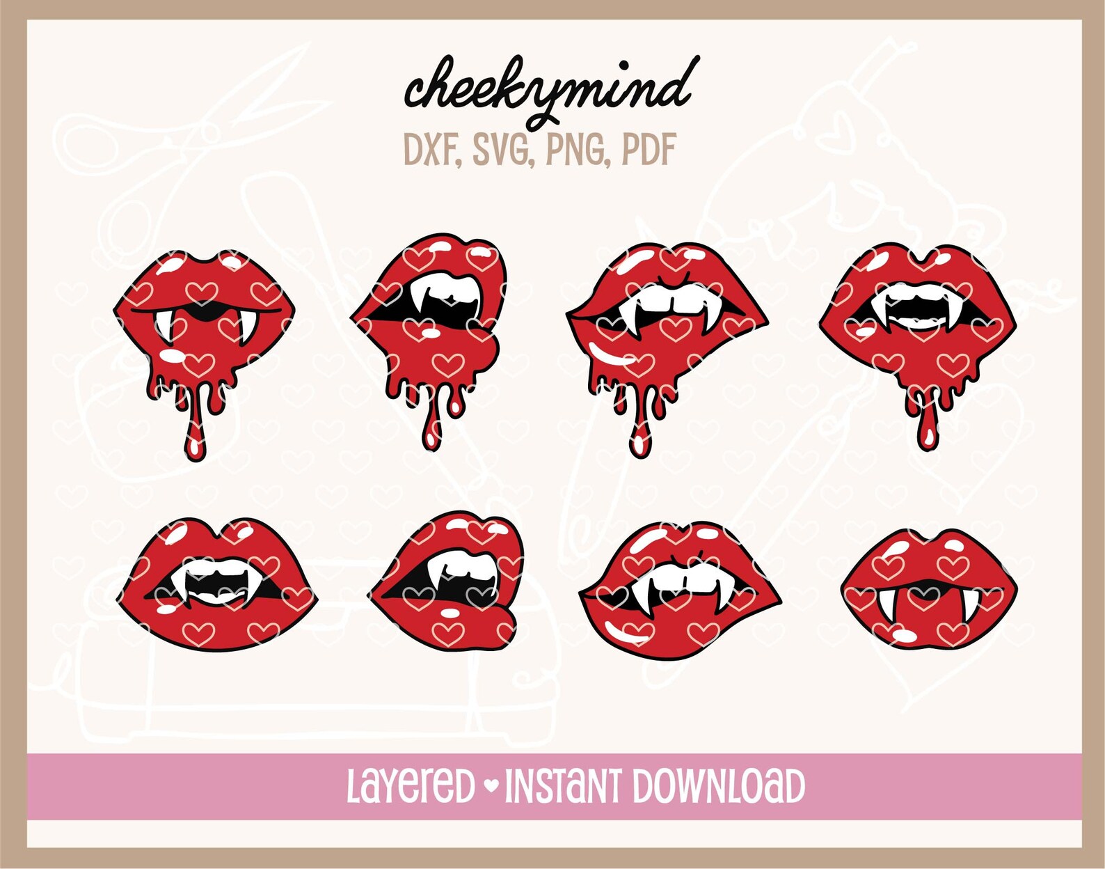 Vampire Drip Lips SVG Vampire Lips SVG to Make Tshirts Cups - Etsy