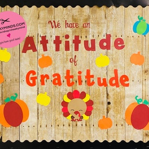 Thanksgiving Bulletin Board, Fall Bulletin Board, Attitude of Gratitude ...