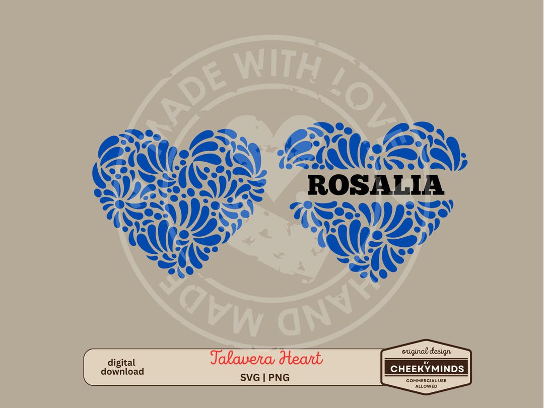 Talavera Heart SVG Instant Download Spanish Tile Corazon Pattern SVG ...