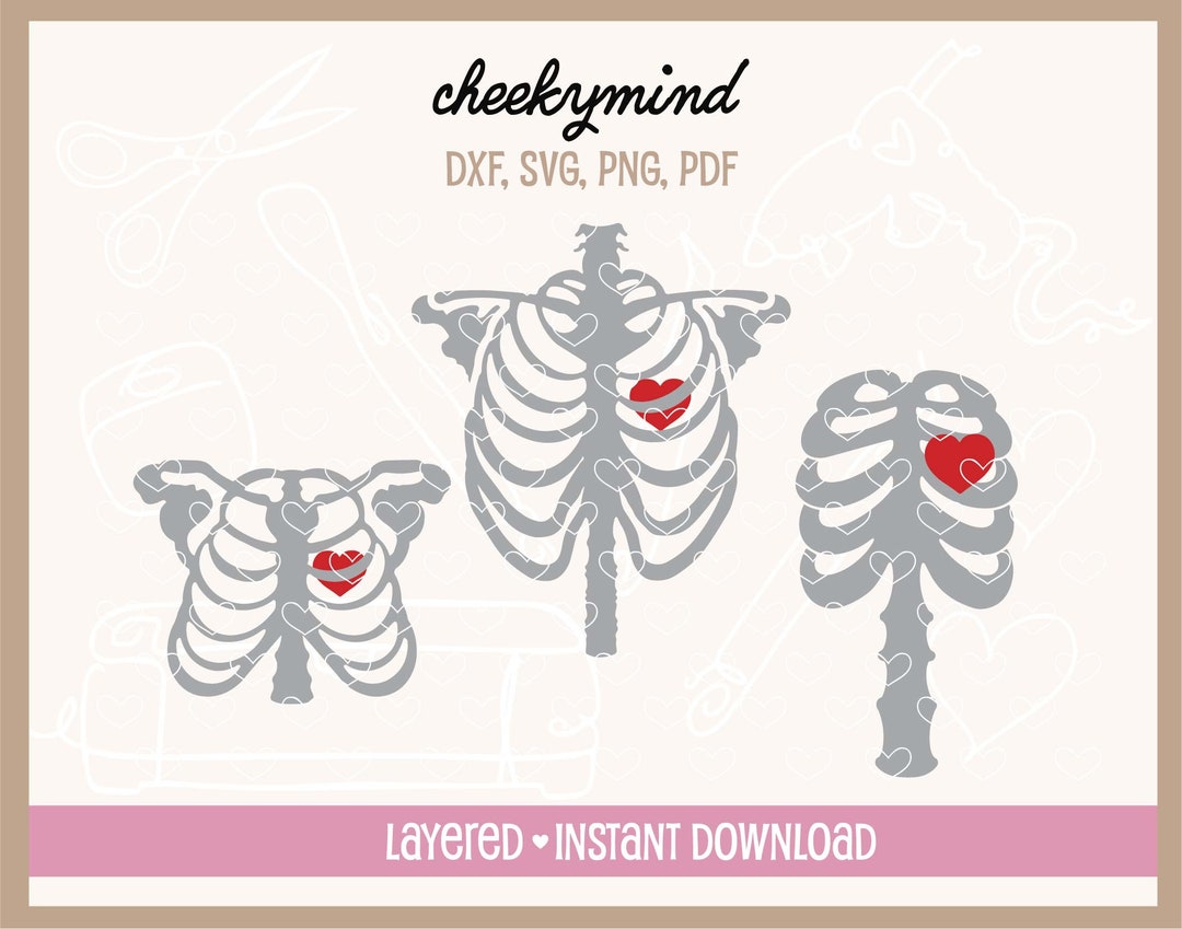 Rib Cage Heart SVG Rib Cage SVG Skeleton Rib Cage - Etsy Singapore