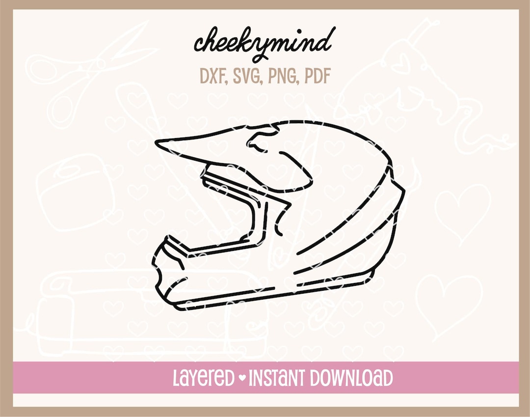 Dirtbike Helmet SVG DXF PNG - Etsy