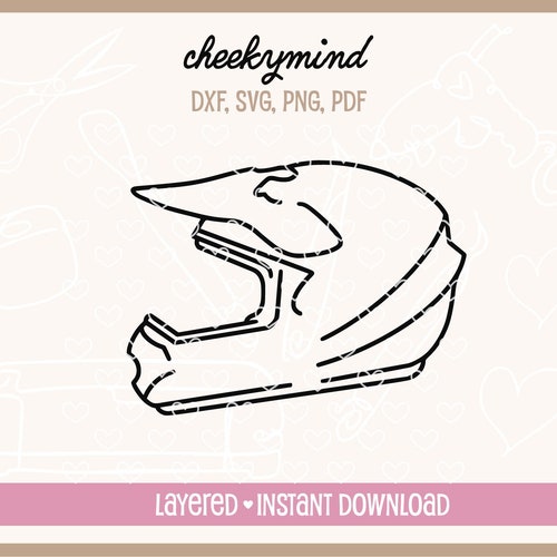 Dirtbike Helmet SVG DXF PNG - Etsy
