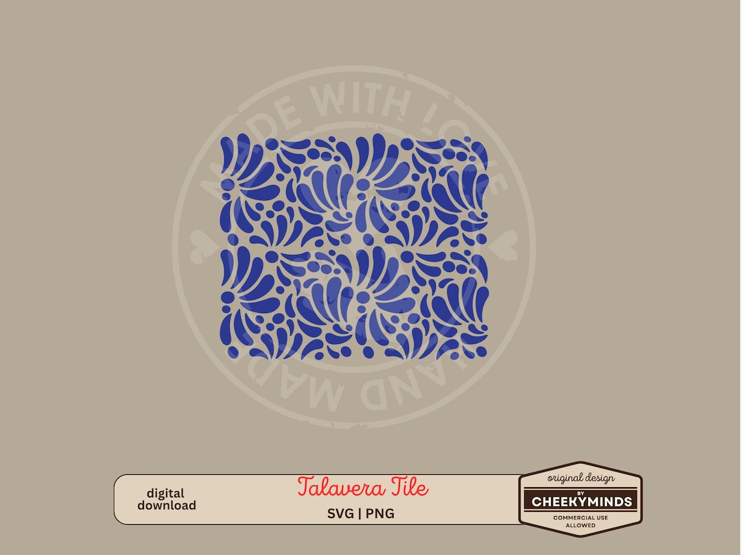 Talavera Tile SVG | Instant Download | Spanish Tile Pattern SVG ...