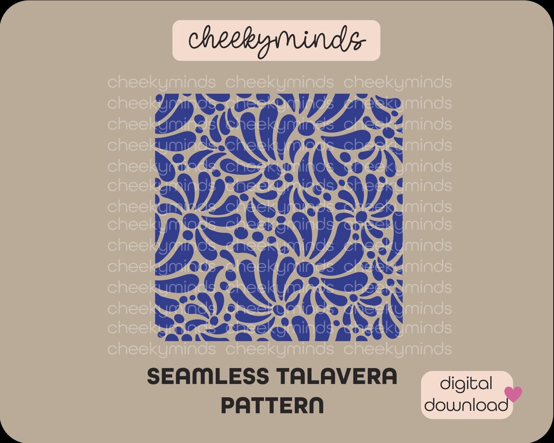 Talavera Seamless Pattern SVG and PNG in Multiple Colors Spanish Tile ...