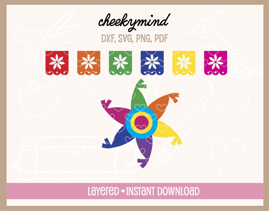 Star Pinata Svg, Pinata and Banners Included as a Bundle, Layered and ...