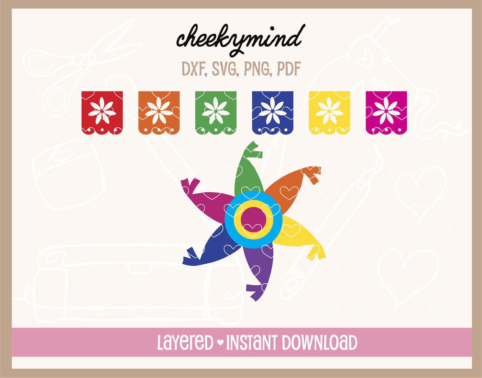 Star Pinata Svg, Pinata and Banners Included as a Bundle, Layered and ...