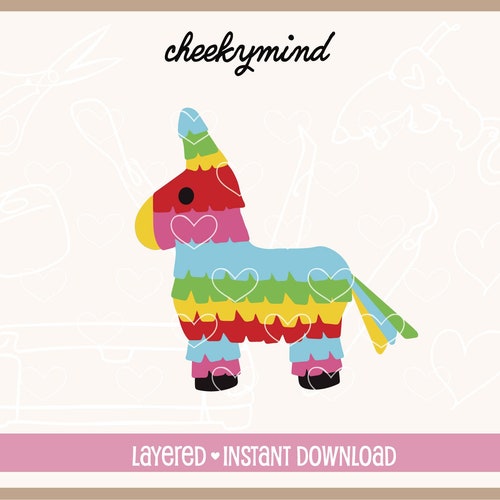 Pinata Svg UPDATED to Layers Pinata Pinata Clipart Cinco - Etsy