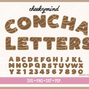 Concha Letters SVG Pan Dulce Font Cafecito and Chismes Letters for ...