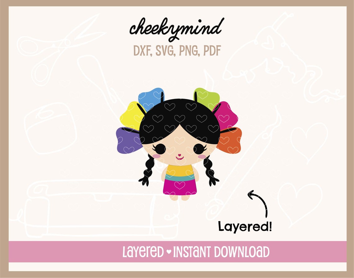 Muñeca Maria SVG Mexican Rag Doll Mexican Clipart - Etsy
