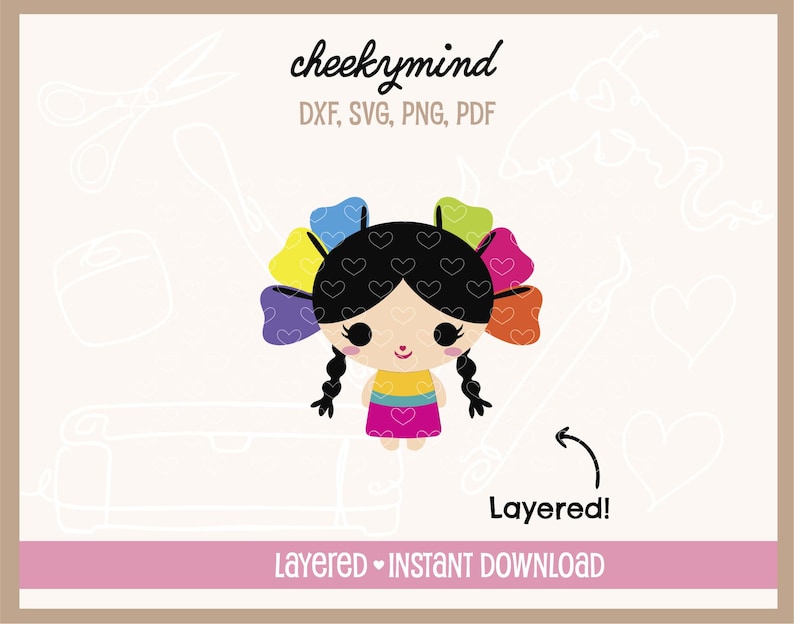 Muñeca Maria SVG Mexican Rag Doll Mexican Clipart - Etsy