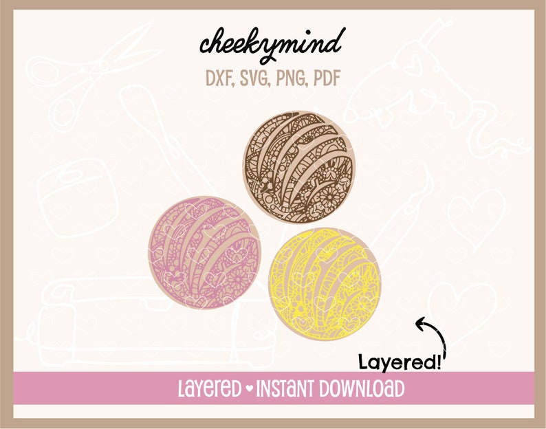 Conchas Mexican Pan Dulce Mexican Sweet Bread Mexican Svg | Etsy