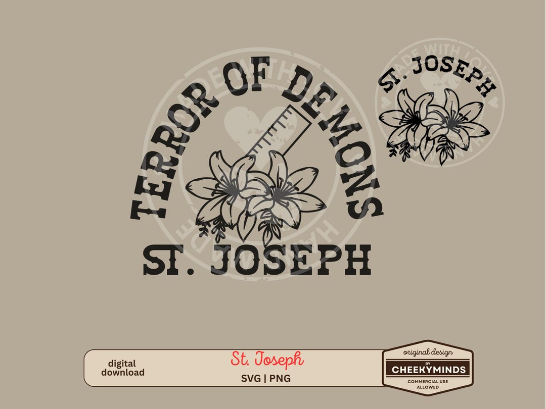 St. Joseph Terror of Demons SVG – Bold Catholic Clipart, Spiritual ...