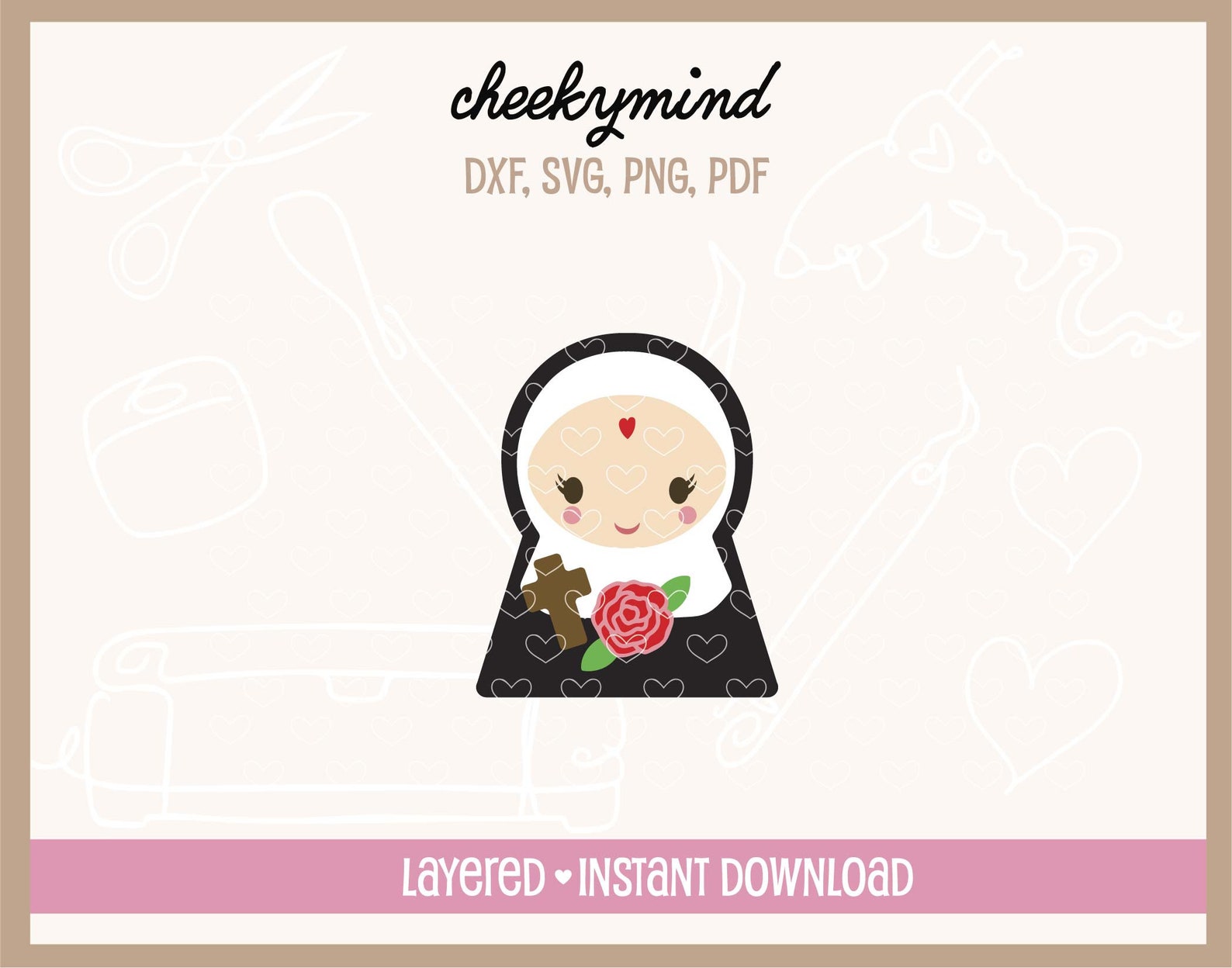 Santa Rita De Cascia SVG Santa Rita Clipart Santitos SVG | Etsy