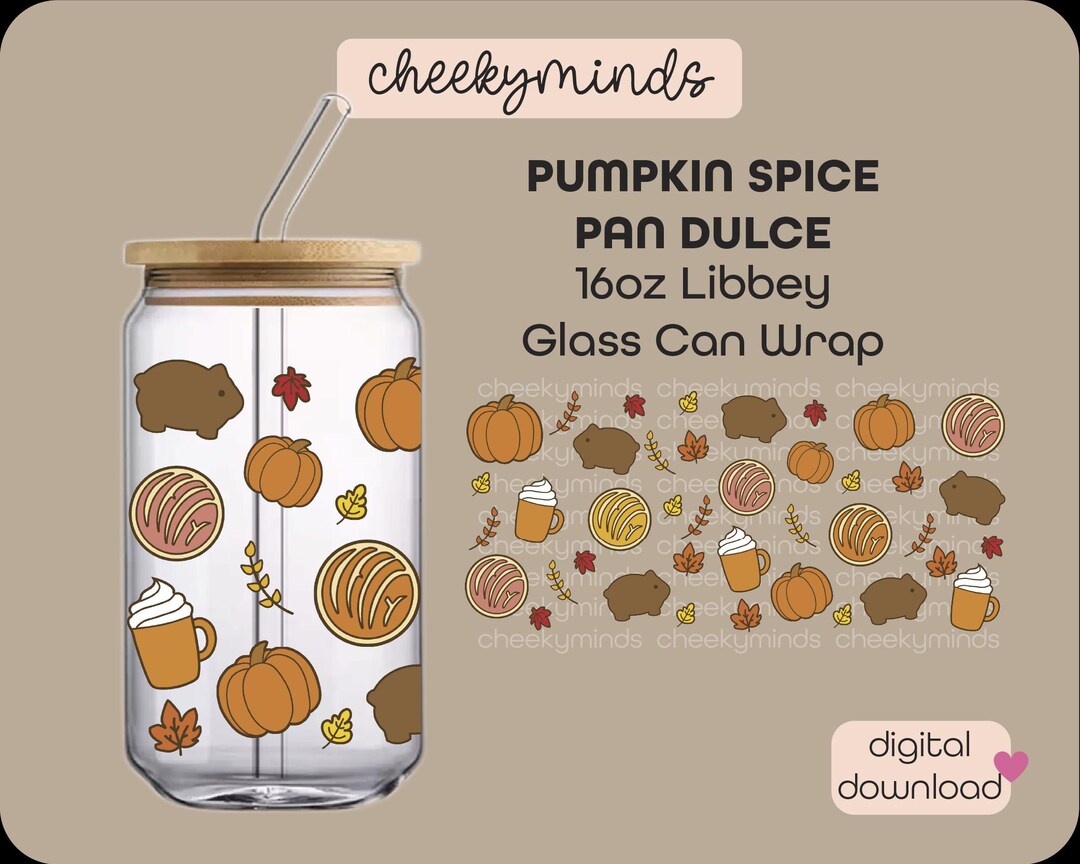 Pumpkin Spice Y Pan Dulce Libbey Wrap PNG Fall Conchas Wrap Maranitos ...