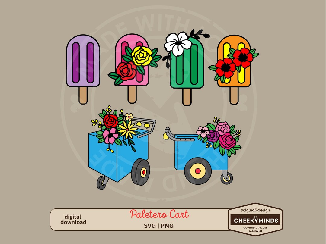 Paletero Cart SVG | Paletas De Nieve SVG | Set up for Layering ...