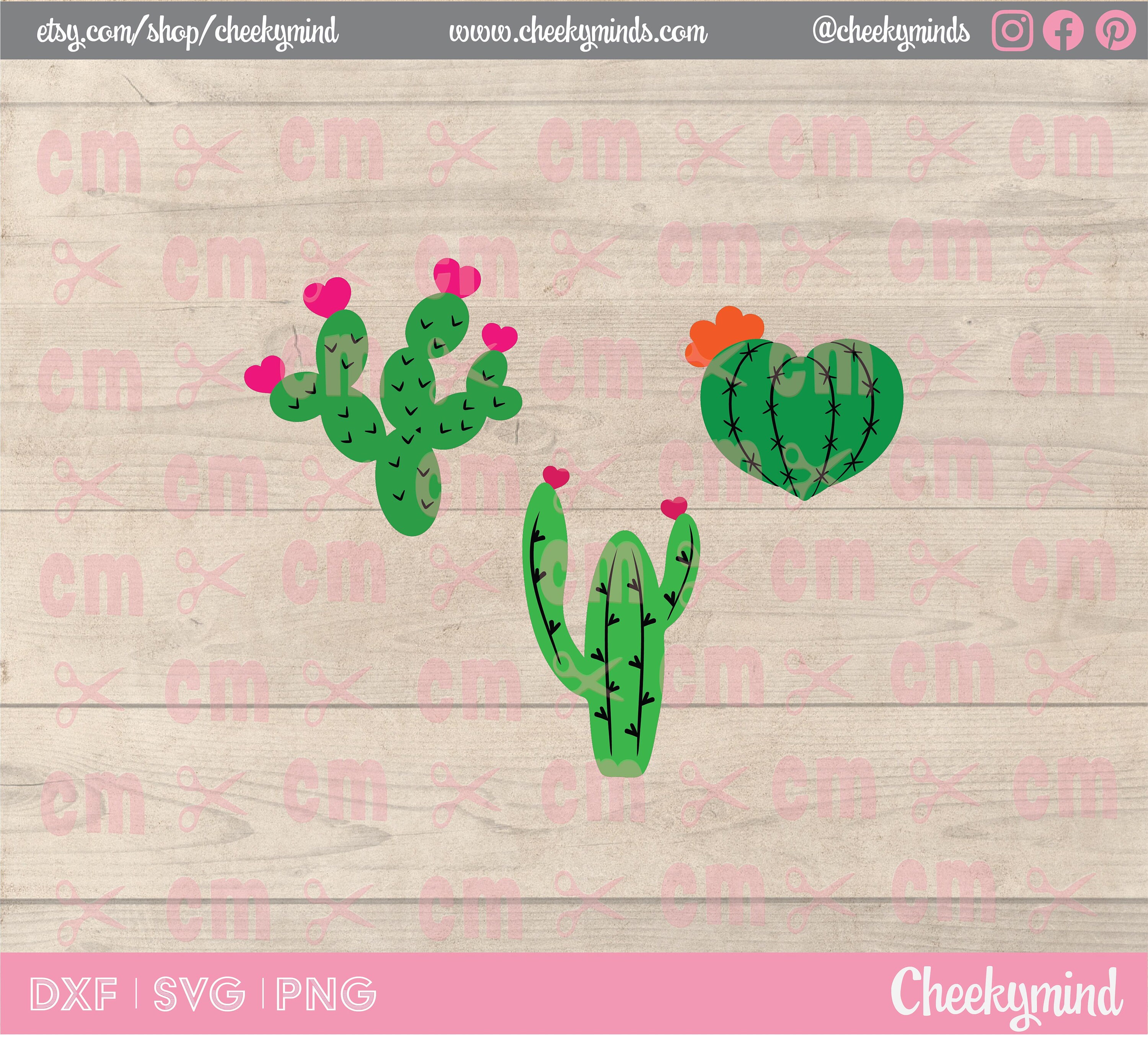 Cactus Hearts SVG Nopal SVG Set up for Layering Mexican | Etsy