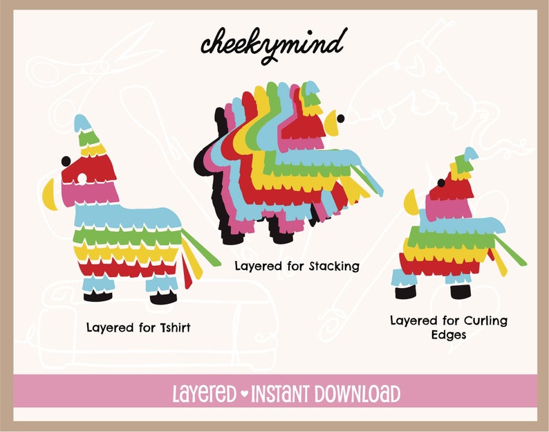 Pinata Svg *UPDATED to Layers | Pinata| Pinata Clipart | Cinco De Mayo ...