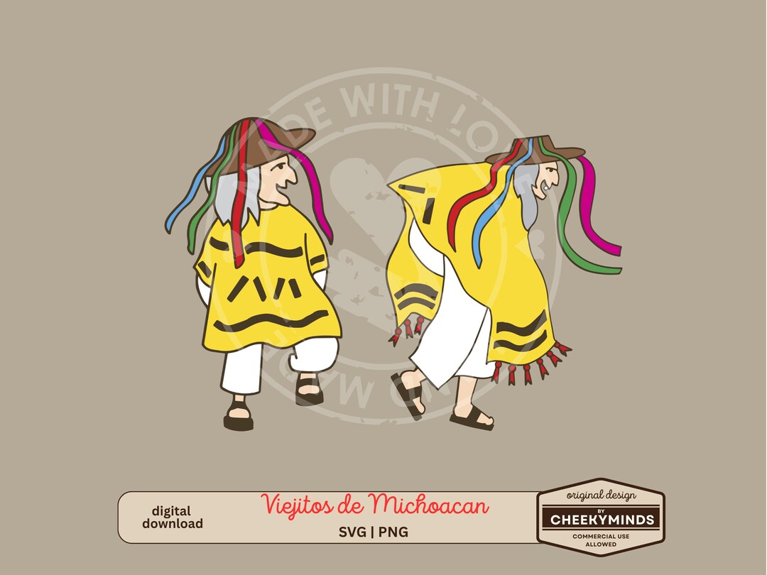 Viejitos De Michoacán SVG | Danza De Los Viejitos | Old Men Dance From ...