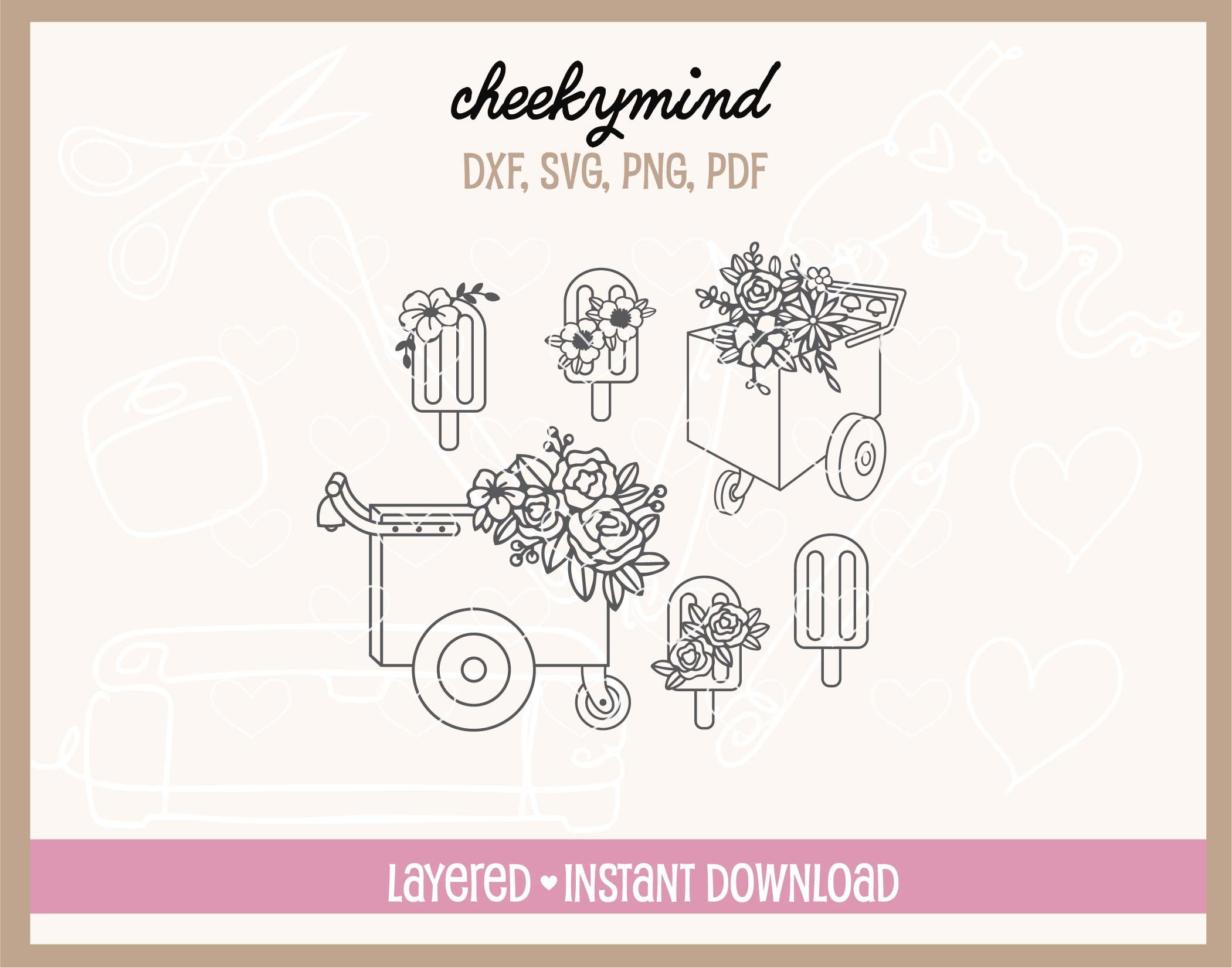 Paletero Cart SVG | Paletas De Nieve SVG | Set up for Layering ...