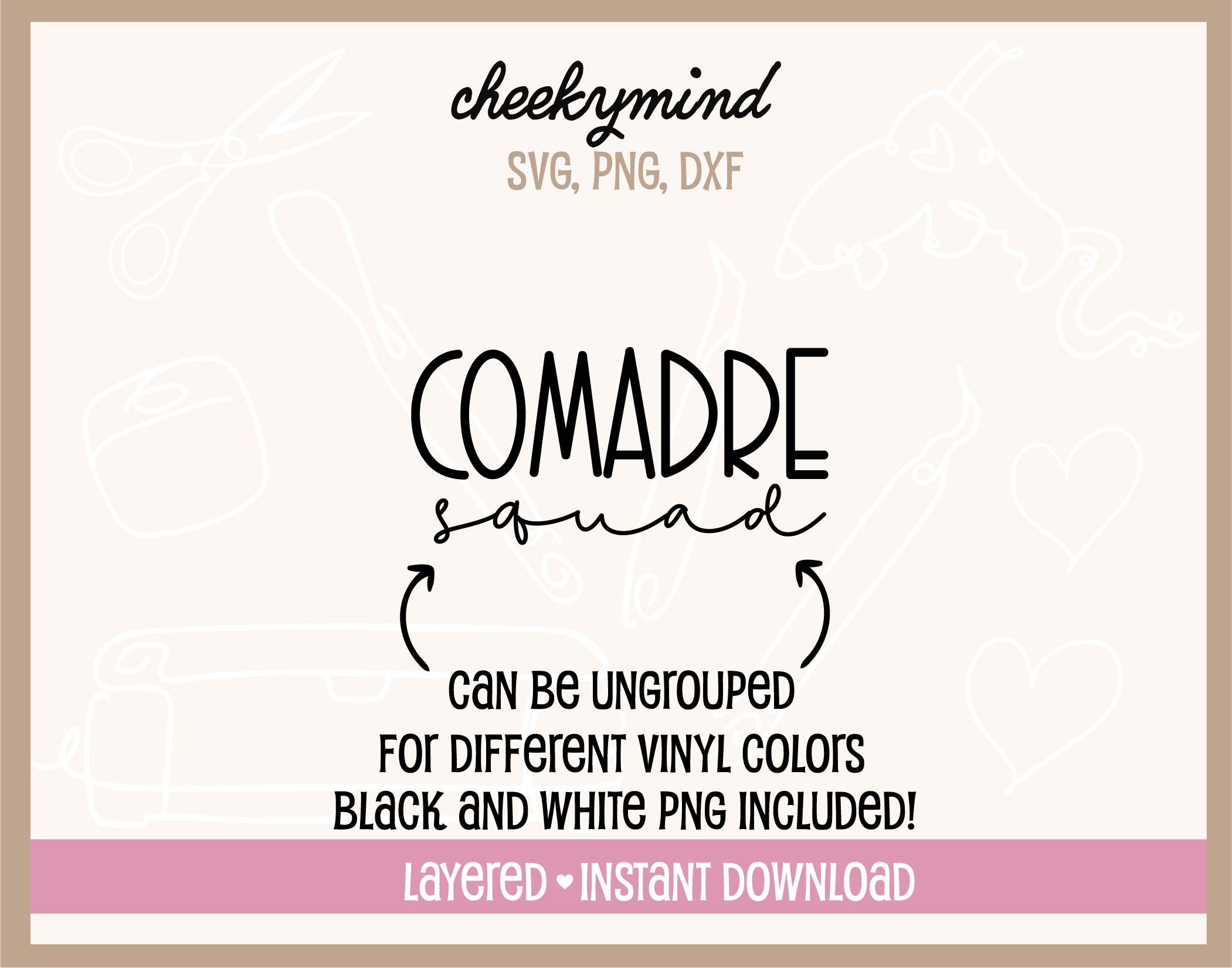 Comadre Squad SVG for Your Comadre, Comadre SVG to Make Shirts, Mexican ...