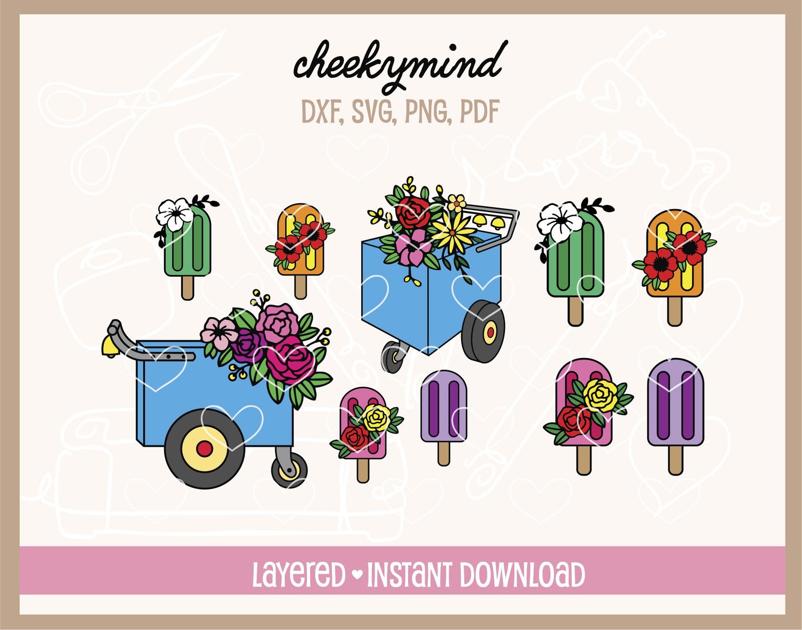Paletero Cart SVG | Paletas De Nieve SVG | Set up for Layering ...