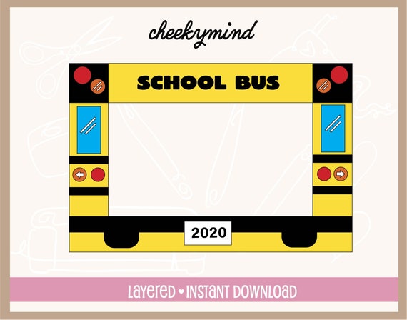 School Bus Photo Frame Back to School Frame Bus Driver | Etsy