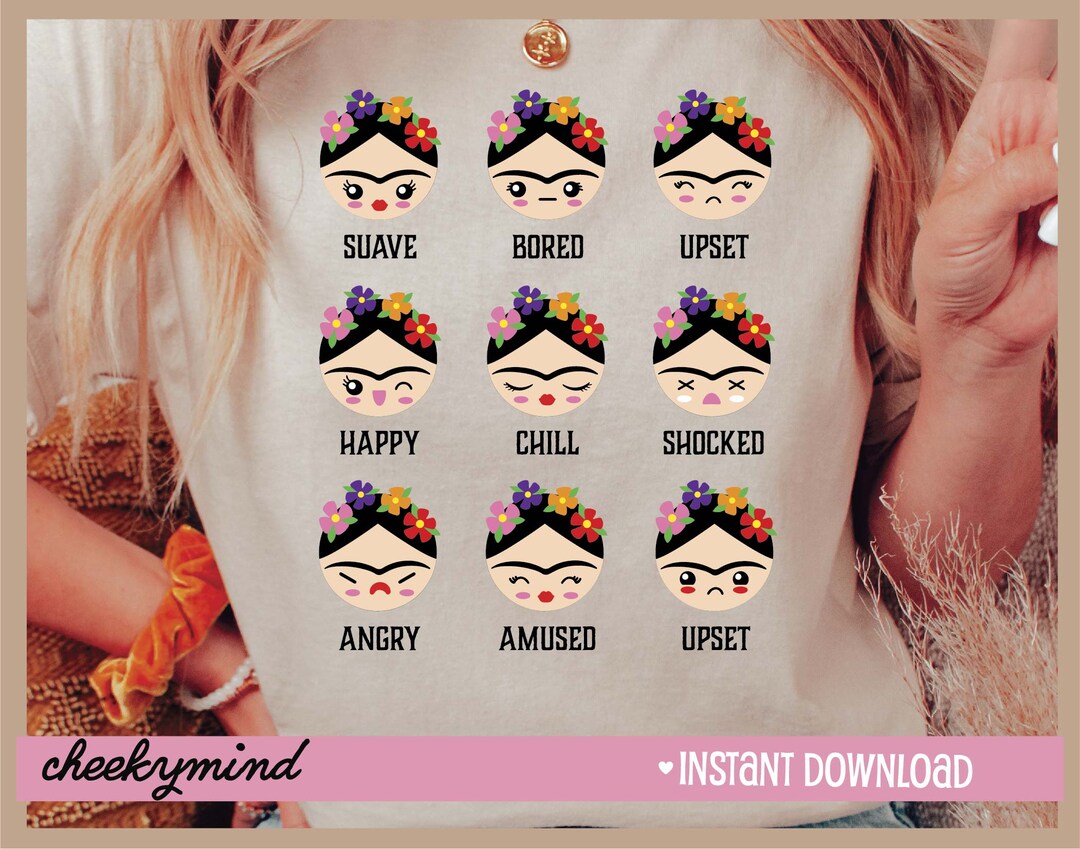 Faces of Frida SVG PNG | Frida Kahlo Png | Frida Tshirt Design ...