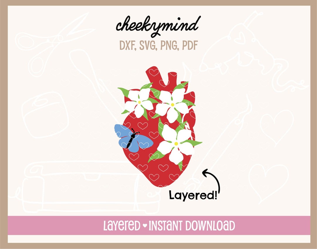 Spring Corazon SVG | Anatomical Heart SVG | Corazon SVG | Heart and ...