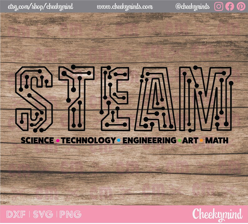 STEAM svg Steam Logo Steam Circuit Logo Science Technology | Etsy