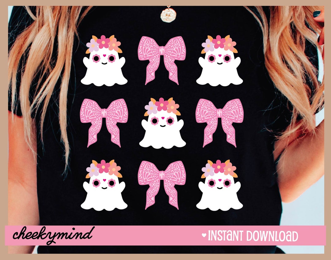 Girly Ghouls and Coquette Bows SVG and PNG Dia De Los Muertos Design ...
