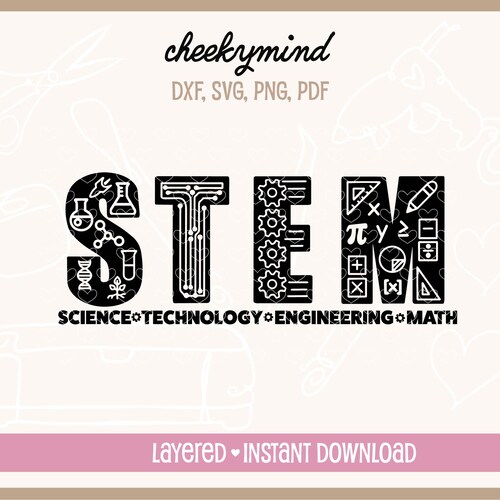 STEM Bundle SVG Dfx Png Jpg Files Science Technology - Etsy