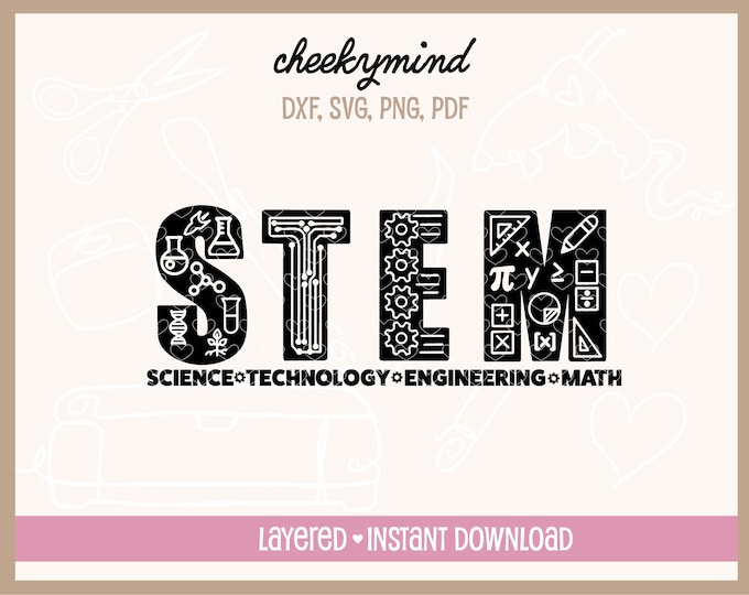 STEM Svg, Stem Logo, Stem Circuit Logo, Science Technology Engineering ...
