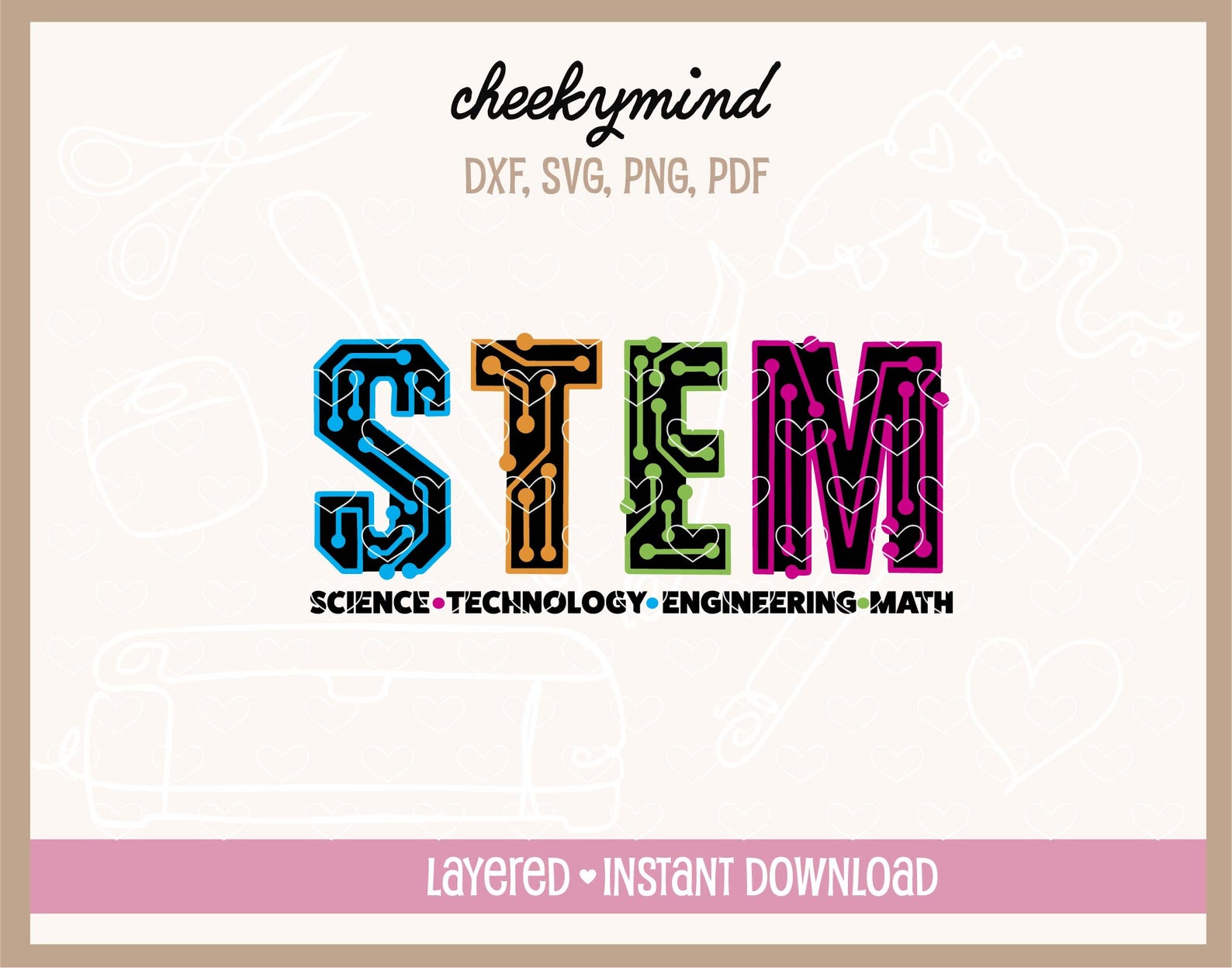 STEM Svg Stem Logo Stem Circuit Logo Science Technology - Etsy