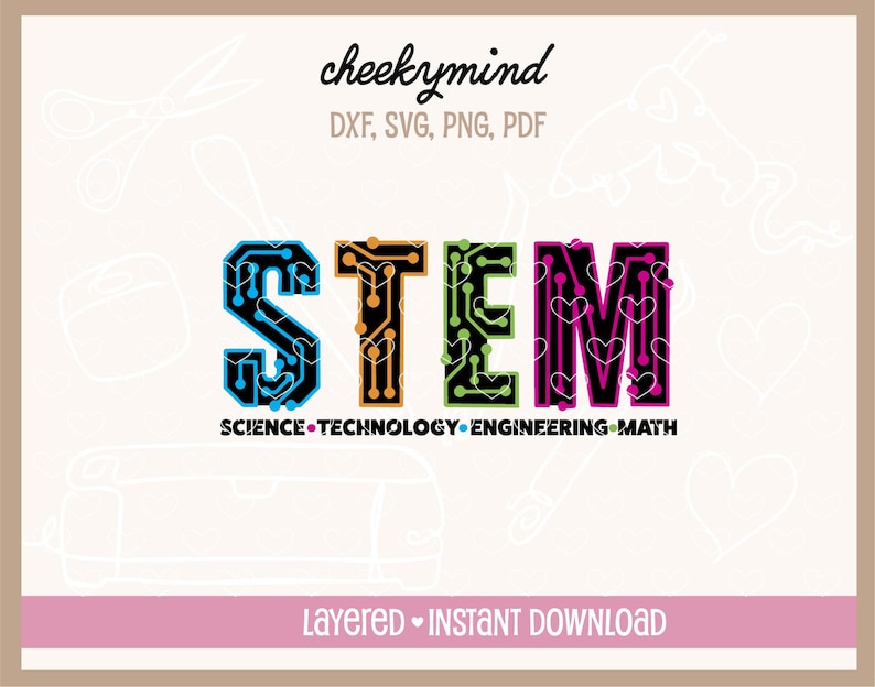 STEM Svg Stem Logo Stem Circuit Logo Science Technology - Etsy