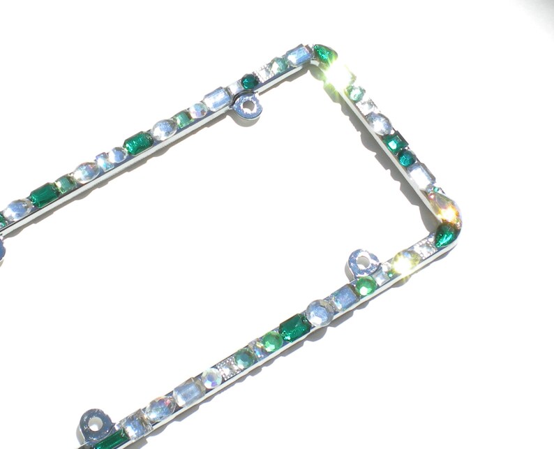Chunky Bling Rhinestone License Plate Frame 4 Screw Holes - Etsy